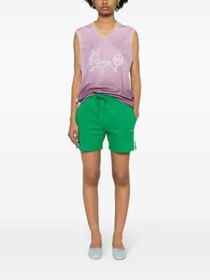 P.a.r.o.s.h Striped Jersey Shorts - Green