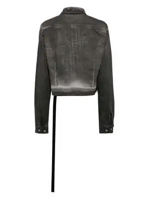 Rick Owens Cape-sleeve Denim Jacket - Grey