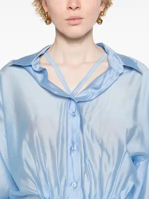 BLANCA VITA Pleated Shirt