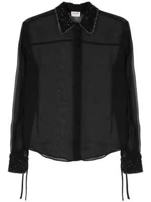 BLUGIRL Bead-detailing Chiffon Blouse