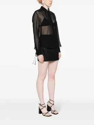BLUGIRL Bead-detailing Chiffon Blouse