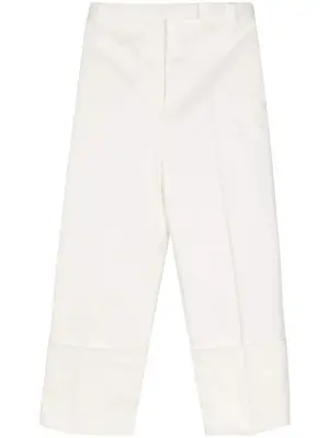 Thom Browne Pressed-crease Tapered Trousers - White