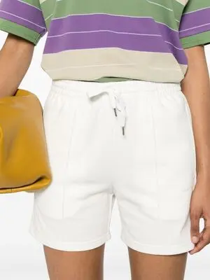 P.a.r.o.s.h Striped Jersey Shorts - White