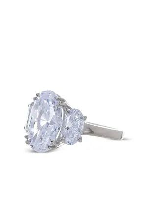 FANTASIA BY DESERIO 14kt White Gold Triple Oval Ring