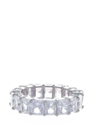 FANTASIA BY DESERIO 14kt Gold Vermeil Eternity Band Ring - Silver