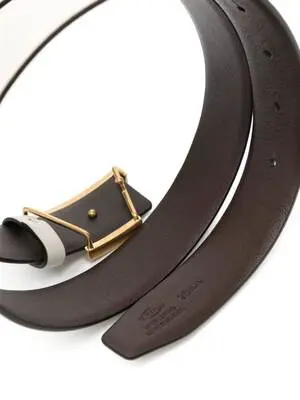 TOD'S T Timeless Reversible Belt - White
