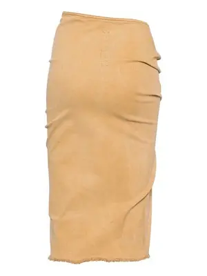 Rick Owens Edfu Front-slit Denim Skirt