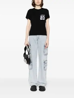 Off-White Logo Print Cotton T-shirt