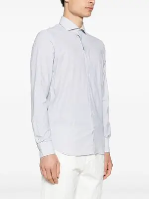DELL'OGLIO Striped Spread-collar Shirt
