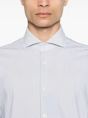 DELL'OGLIO Striped Spread-collar Shirt