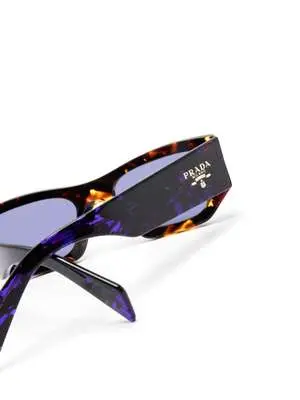 Prada Tortoiseshell Rectangle Sunglasses