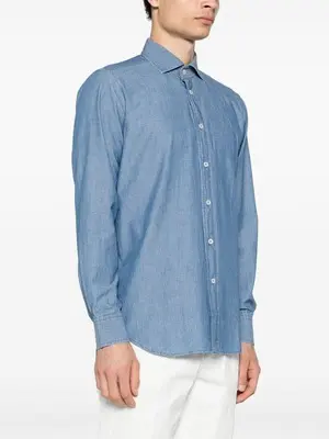 DELL'OGLIO Spread-collar Cotton Shirt