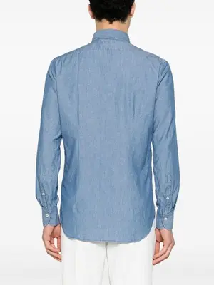 DELL'OGLIO Spread-collar Cotton Shirt