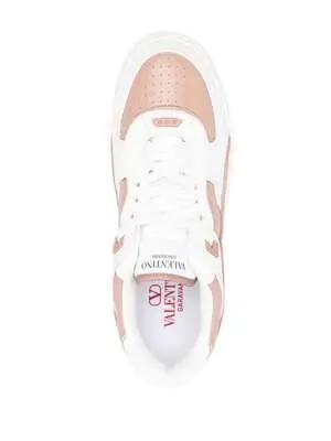 Valentino Garavani Freedots Xl Leather Sneakers - Neutrals