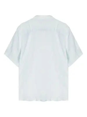 Frescobol Carioca Castro Stripe Cabana Linen Shirt - Blue