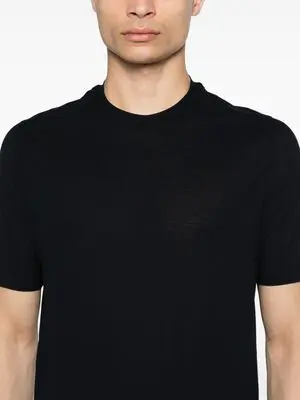 DELL'OGLIO Crew-neck Cotton T-shirt - Blue