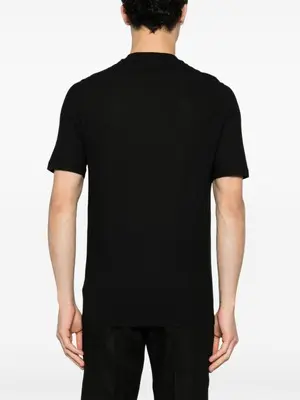 DELL'OGLIO Crew-neck Cotton T-shirt - Black