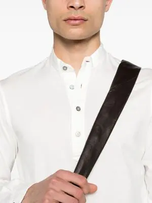 DELL'OGLIO Long-sleeve Cotton Henley Shirt