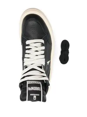 CONVERSE Rick Owens Drkshdw X Drkshdw Turbowpn Leather Sneakers - Black