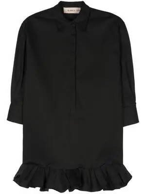 BLANCA VITA Ruffle-detail Dress - Black