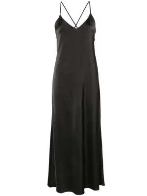 IVY OAK Textured V-neck Maxi Dress