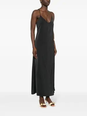 IVY OAK Textured V-neck Maxi Dress