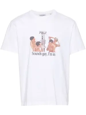 CARNE BOLLENTE Sounds Gay, I'm In T-shirt - White