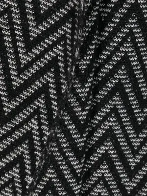 Missoni Zig-zag Intarsia-knit Scarf - Black