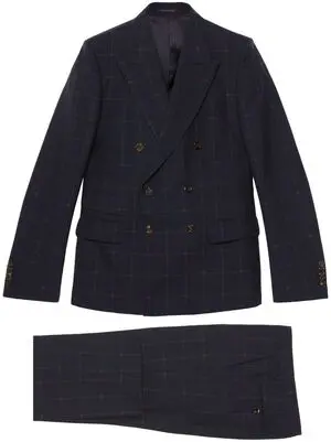 Gucci Gg Overcheck Wool Suit