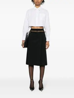 Givenchy Voyou Taffeta Wrap Skirt