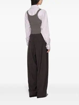 QUIRA Ribbed-knit Tank Top - Grey