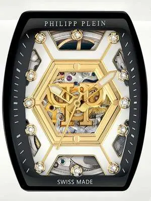 Philipp Plein Diamond Crypto Queen Snow Watch - White