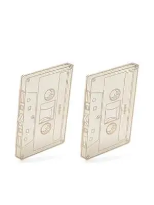 AMBUSH Cassette Tape Drop Earrings - Silver