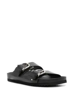 P.a.r.o.s.h Buckled Leather Sandals - Black