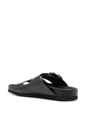 P.a.r.o.s.h Buckled Leather Sandals - Black