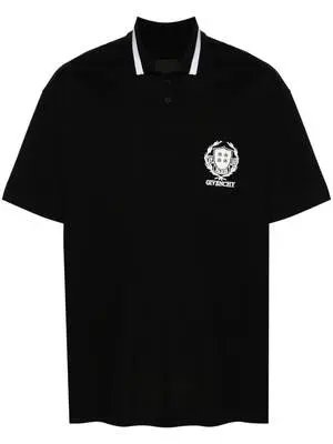 Givenchy Crest Polo Shirt In Cotton