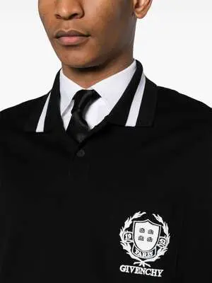 Givenchy Crest Polo Shirt In Cotton