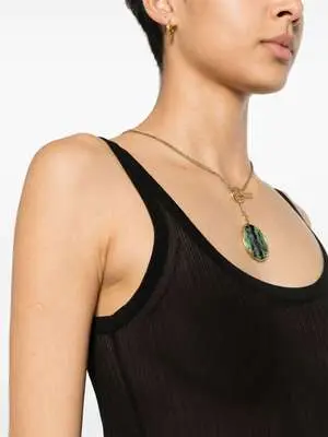 Max Mara Semi-sheer Fine-ribbed Top - Black
