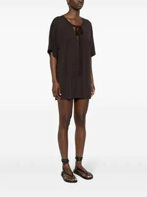 P.a.r.o.s.h Pussy-bow Knitted Top - Brown