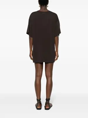 P.a.r.o.s.h Pussy-bow Knitted Top - Brown