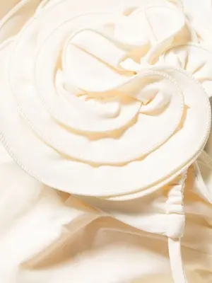 Magda Butrym Floral-appliqué Bikini Top - Neutrals