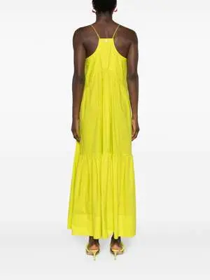 TWINSET Ruched-detail Poplin Maxi Dress