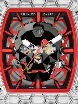 Philipp Plein 55mm Cry$tal $layer Watch