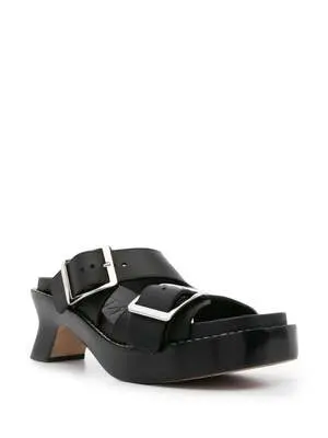 Loewe 70mm Ease Buckle-straps Mules - Black