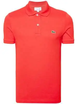 Lacoste Logo-patch Cotton Polo Shirt - Red