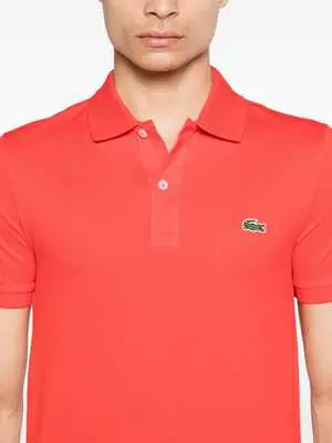 Lacoste Logo-patch Cotton Polo Shirt - Red