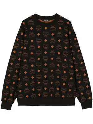 Mcm Monogram Print Cotton Sweatshirt
