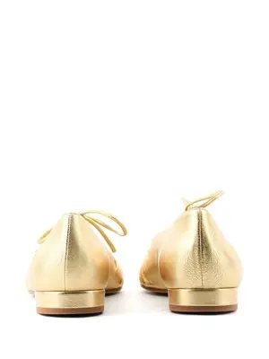 PAUL WARMER Elba Metallic-effect Ballerina Shoes