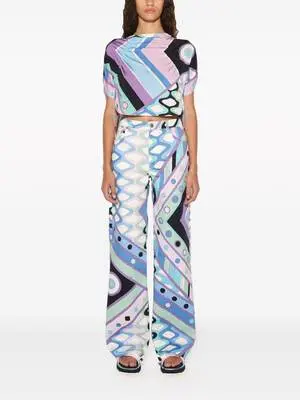 Emilio Pucci Vivara-print Wide-leg Trousers