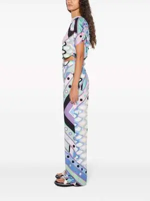 Emilio Pucci Vivara-print Wide-leg Trousers